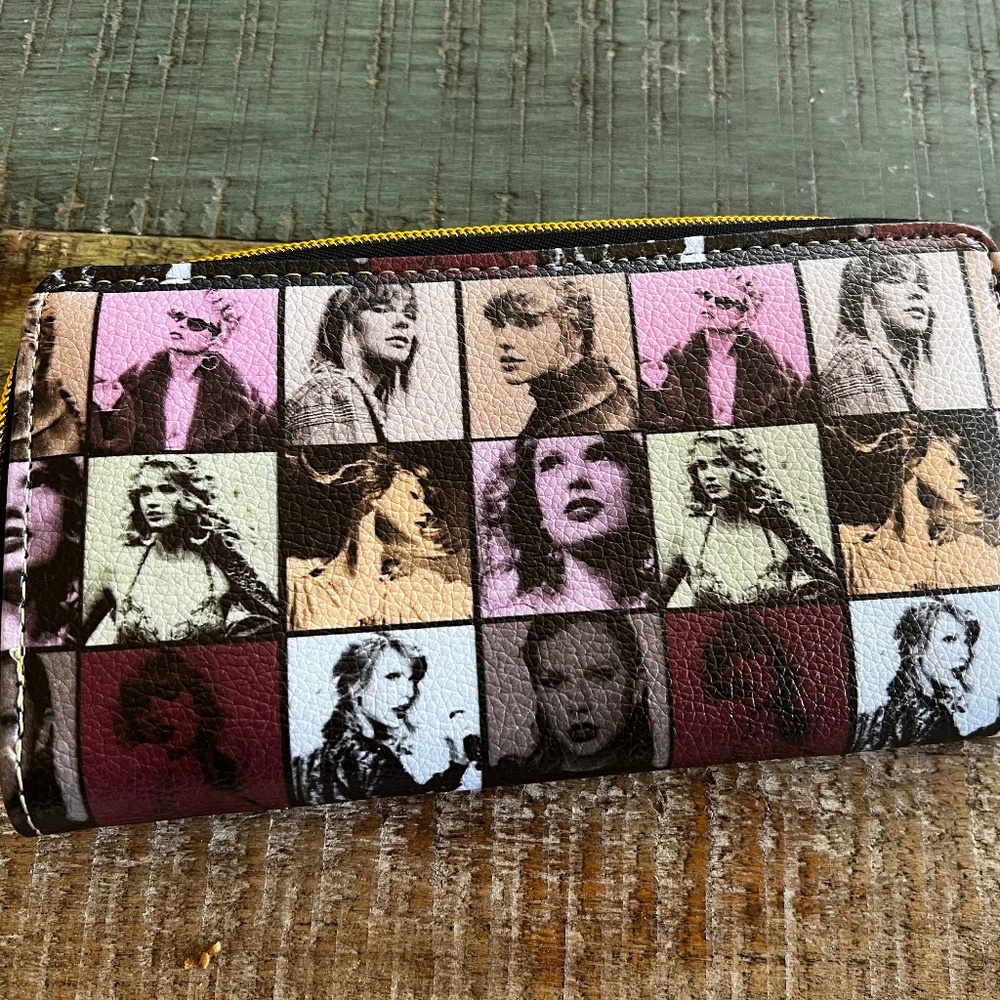 Taylor Swift Eras Collage Zipper Wallet - Gem